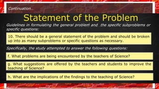 CHAPTER 2 - THE RESEARCH PROBLEM | PPTX | Educational Assessment ...