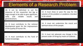 CHAPTER 2 - THE RESEARCH PROBLEM | PPTX | Educational Assessment ...