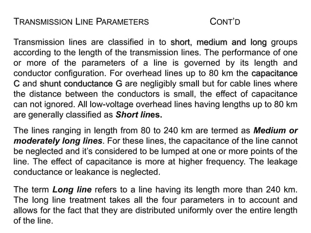 Chapter 2 transmission line parameters | PPT