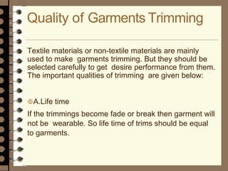 Chapter 2 trimmings & accessories (GUB) | PPT