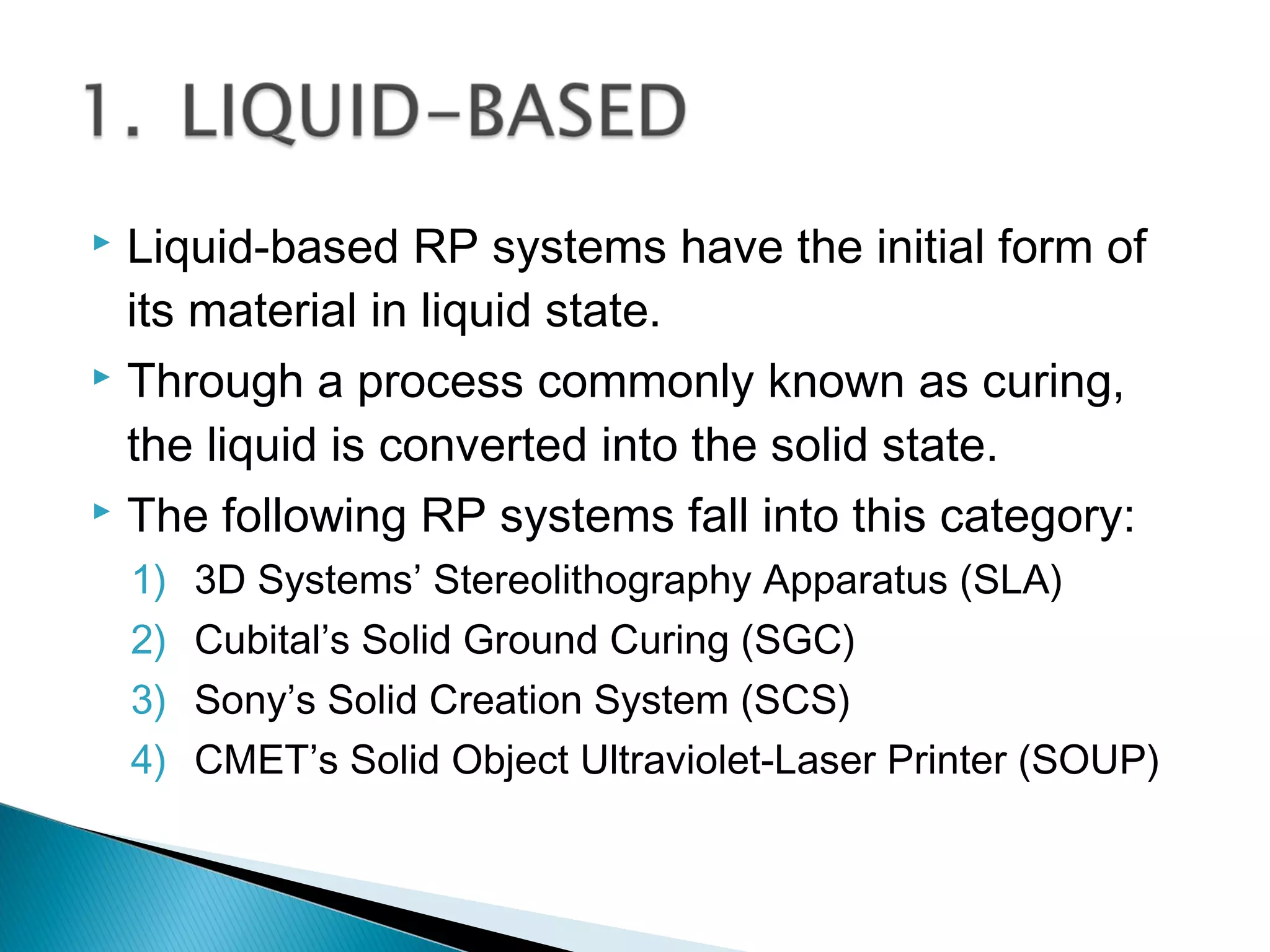 TYPES OF RAPID PROTOTYPING - ADDITIVE PROCESS | PPT