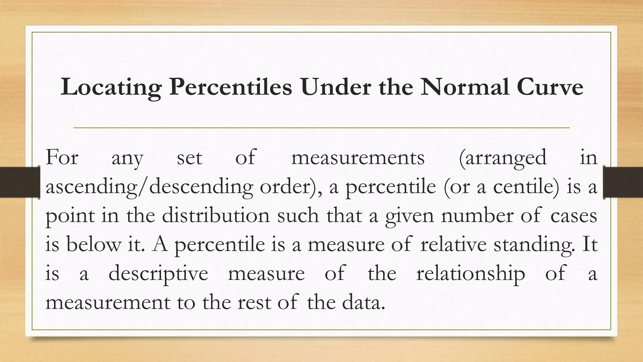 Chapter 2 understanding the normal curve distribution | PPTX