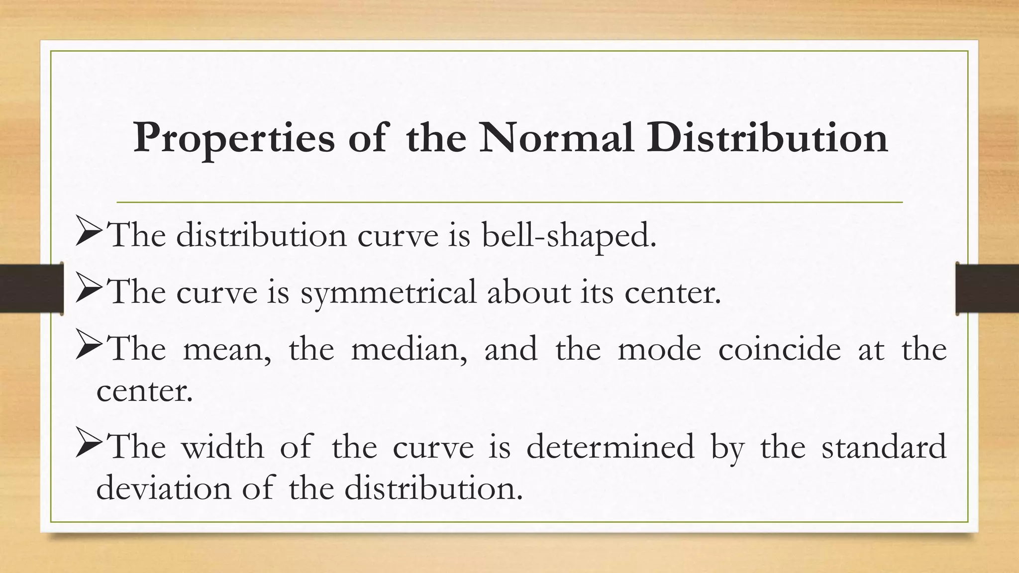 Chapter 2 understanding the normal curve distribution | PPTX