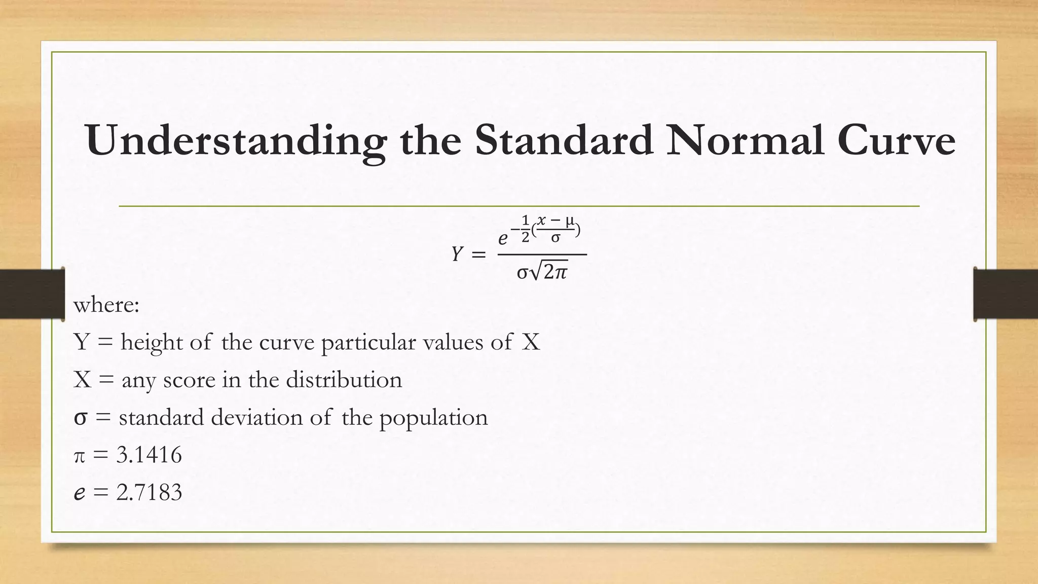 Chapter 2 understanding the normal curve distribution | PPTX