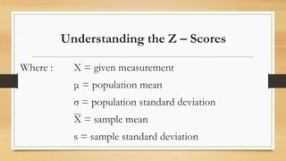 Chapter 2 understanding the normal curve distribution | PPTX