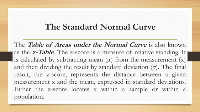 Chapter 2 understanding the normal curve distribution | PPTX