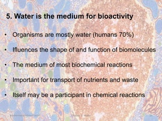 Chapter 2: Water, the unique solvent of life | PPSX