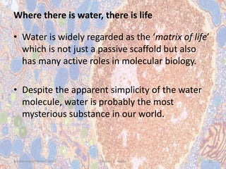 Chapter 2: Water, the unique solvent of life | PPSX