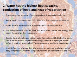 Chapter 2: Water, the unique solvent of life | PPSX