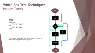 Chapter 2 - White Box Test Techniques | PPTX