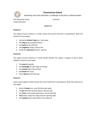 Chapter 2 writing correct sentences | PDF