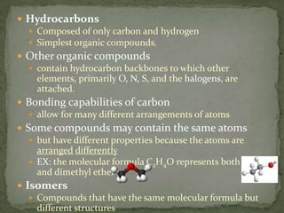 Chapter 20.1 : Introduction to Carbon and Organic Chemistry | PPTX