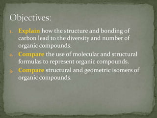 Chapter 20.1 : Introduction to Carbon and Organic Chemistry | PPTX
