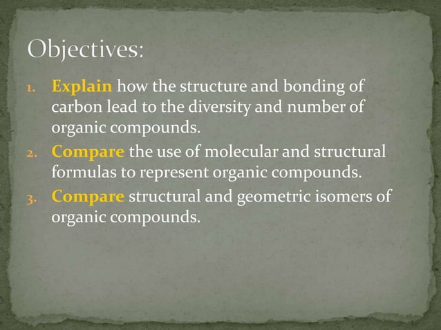 Chapter 20.1 : Introduction to Carbon and Organic Chemistry | PPTX