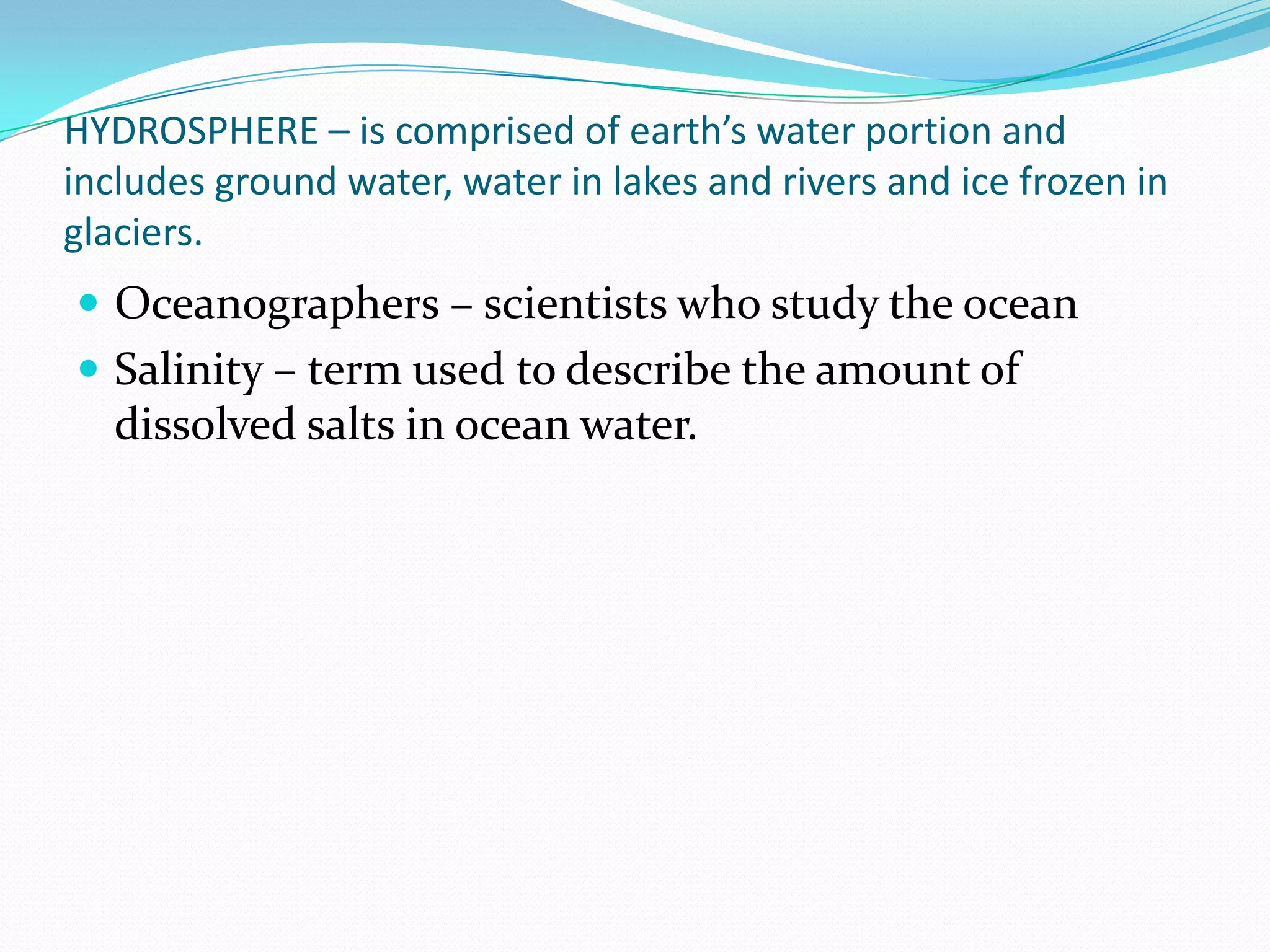 Hydrosphere | PPT
