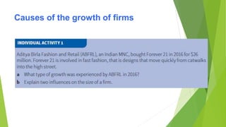 Chapter 20 Firms in IGCSE economics presentation | PDF