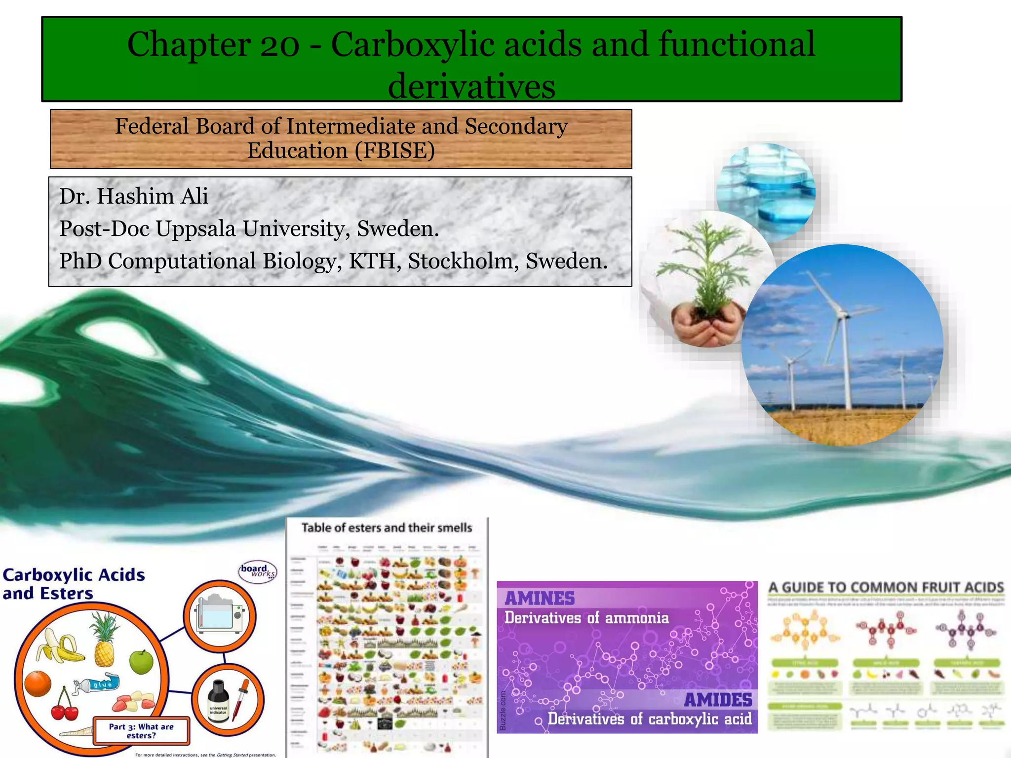 Chapter 20 carboxylic acids and functional derivatives | PPTX | Chemistry | Science