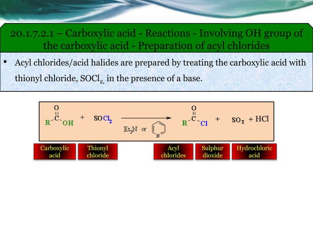Chapter 20 carboxylic acids and functional derivatives | PPTX | Chemistry | Science