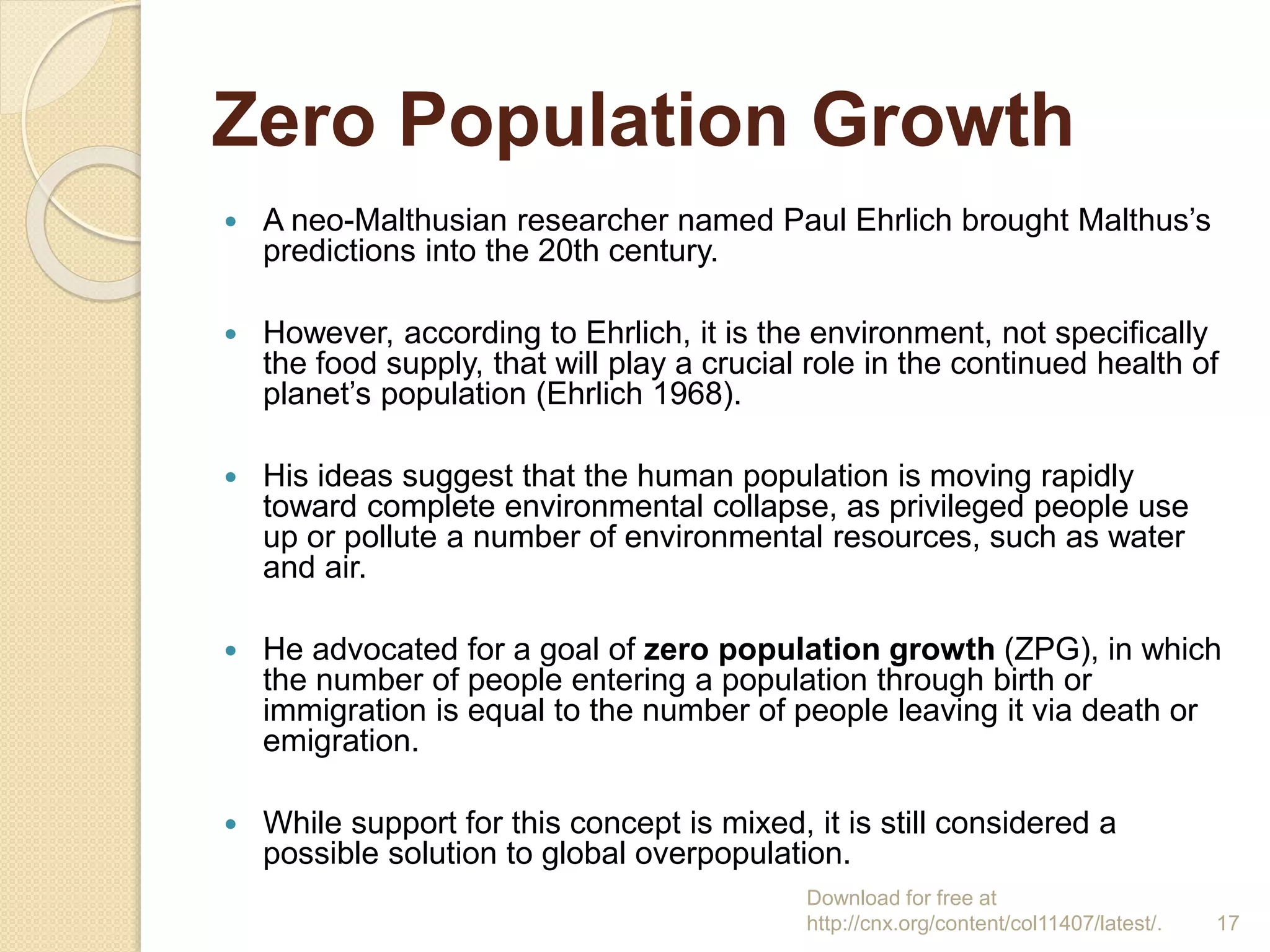 Chapter 20 population, urbanization, and the environment | PPTX