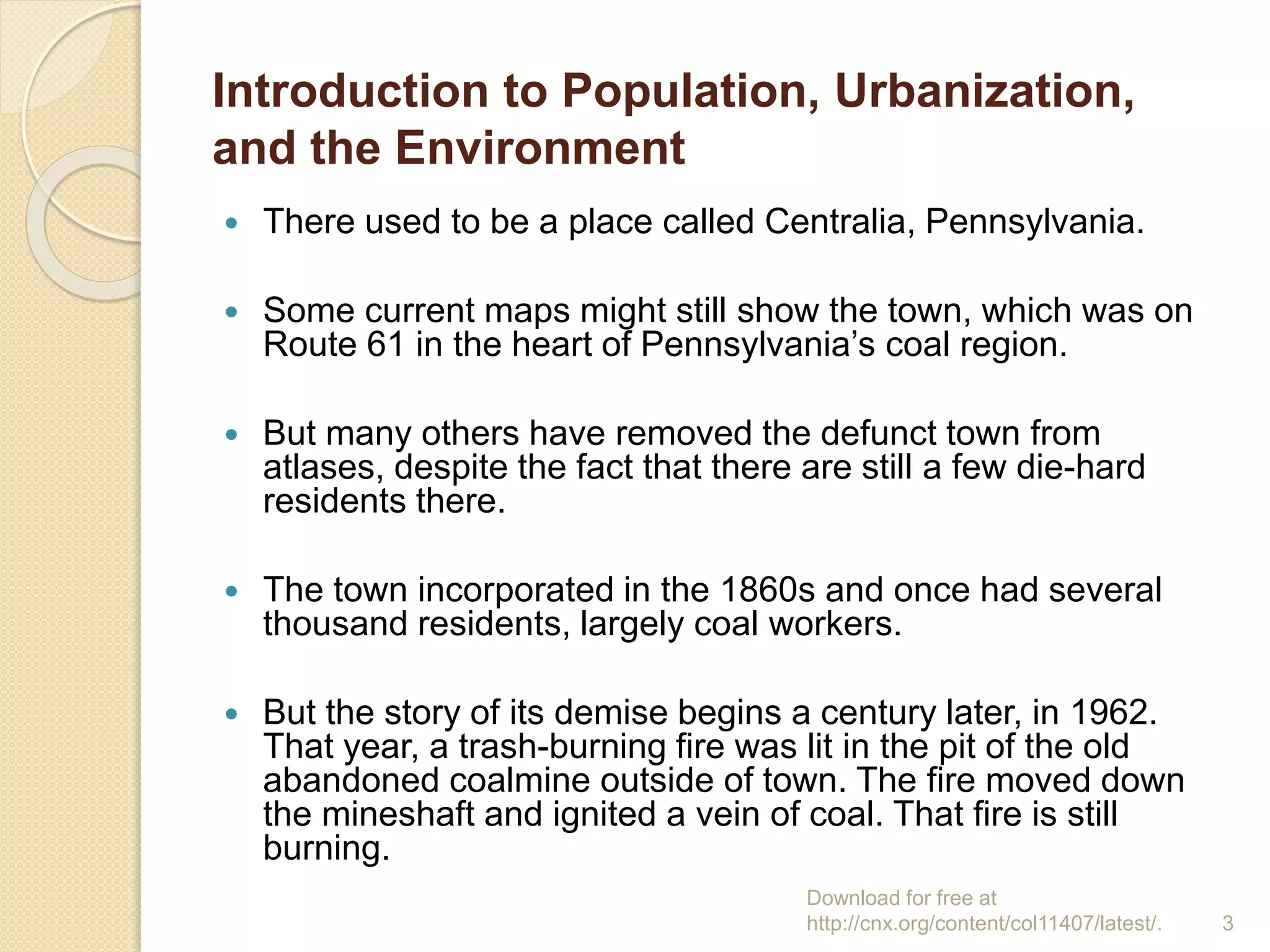 Chapter 20 population, urbanization, and the environment | PPTX