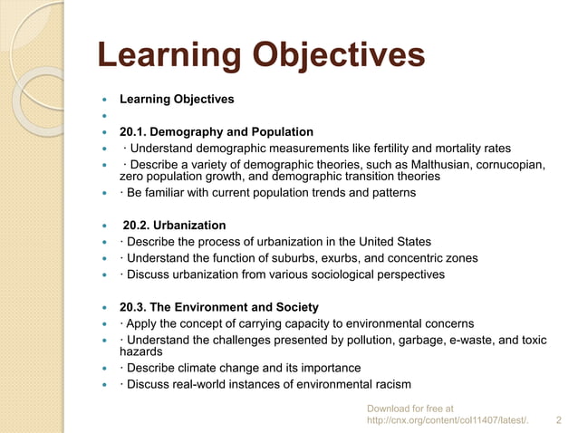 Chapter 20 population, urbanization, and the environment | PPT