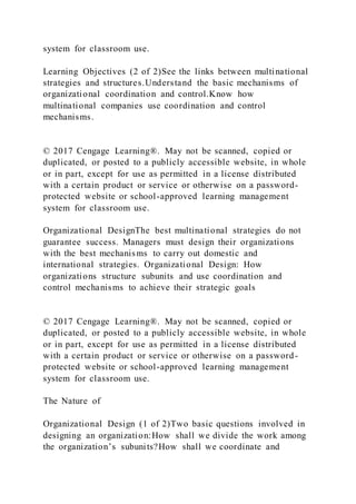 Chapter© 2017 Cengage Learning®. May not be scanned, copie | PDF