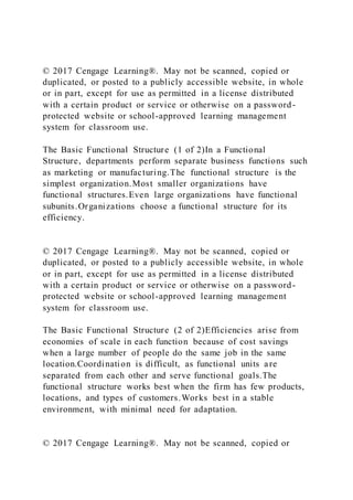 Chapter© 2017 Cengage Learning®. May not be scanned, copie | PDF