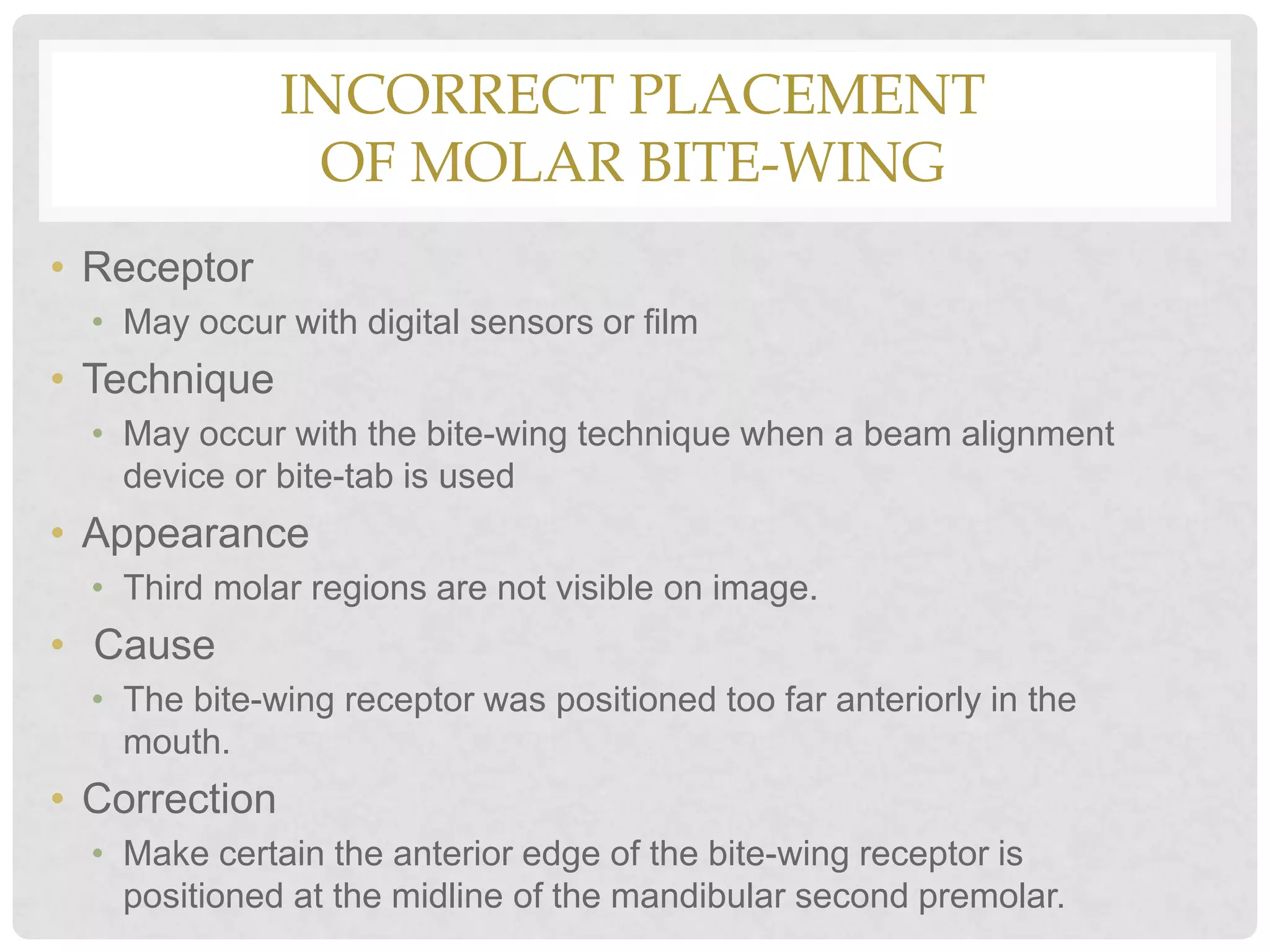 Chapter 20: Exposure and Technique Errors | PPT