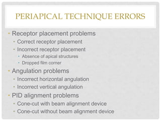 Chapter 20: Exposure and Technique Errors | PPT