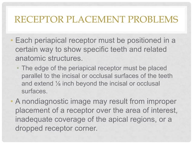 Chapter 20: Exposure and Technique Errors | PPT | Dental Health ...