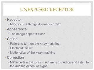 Chapter 20: Exposure and Technique Errors | PPT