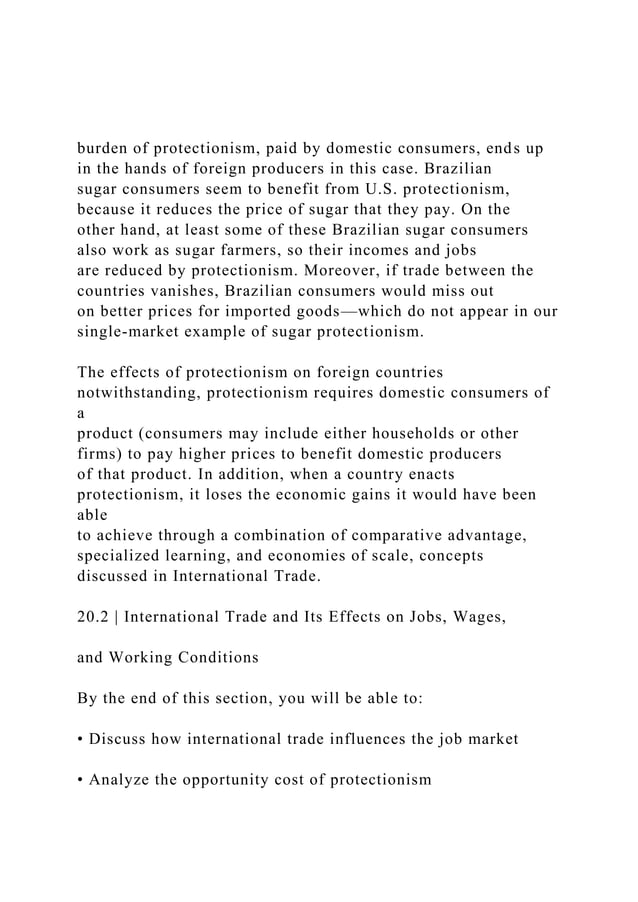 Chapter 20 Globalization and Protectionism in the text Princi.docx