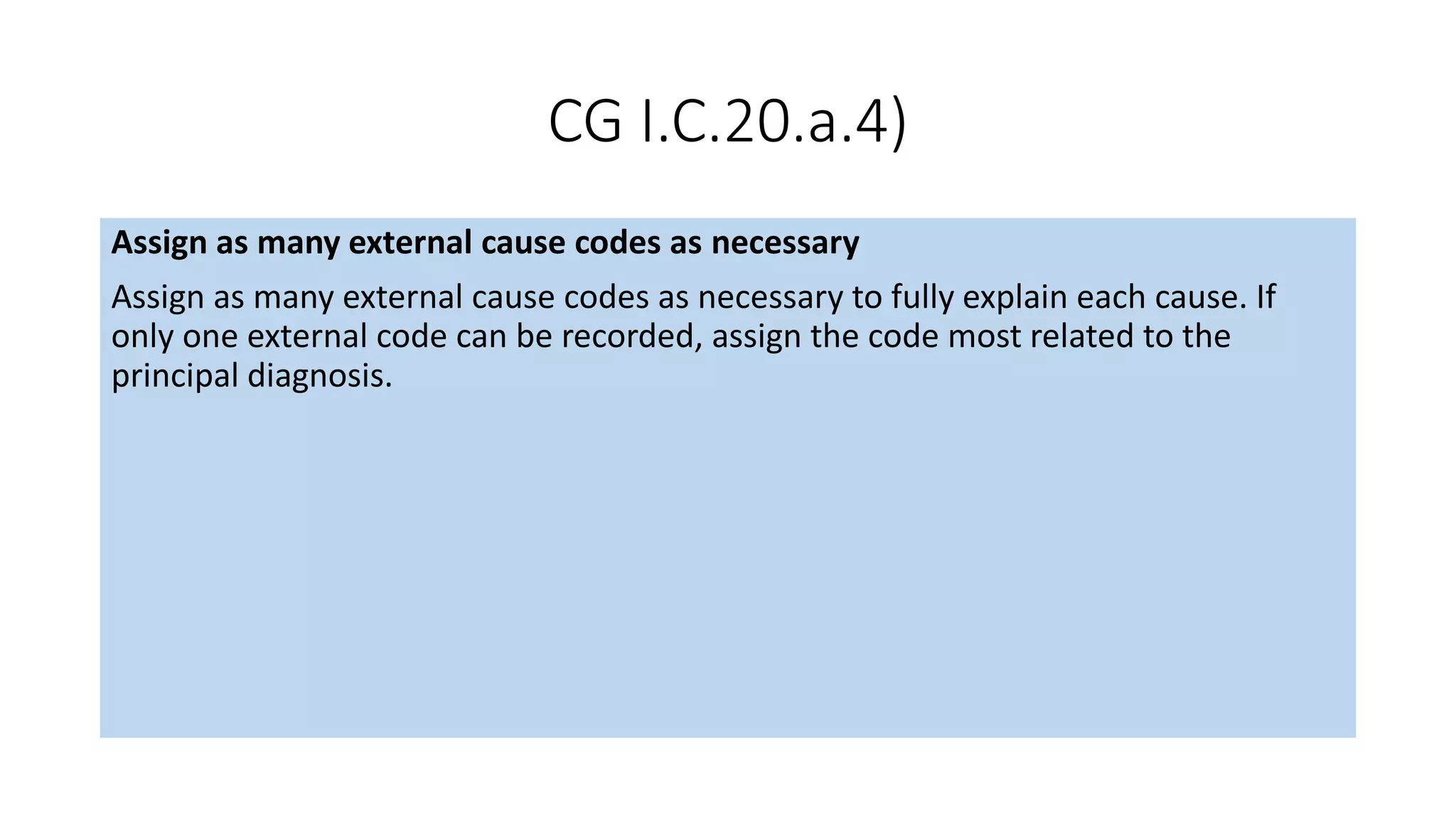 Chapter 20 ICD-10-CM Coding Guidelines 2019 | PDF