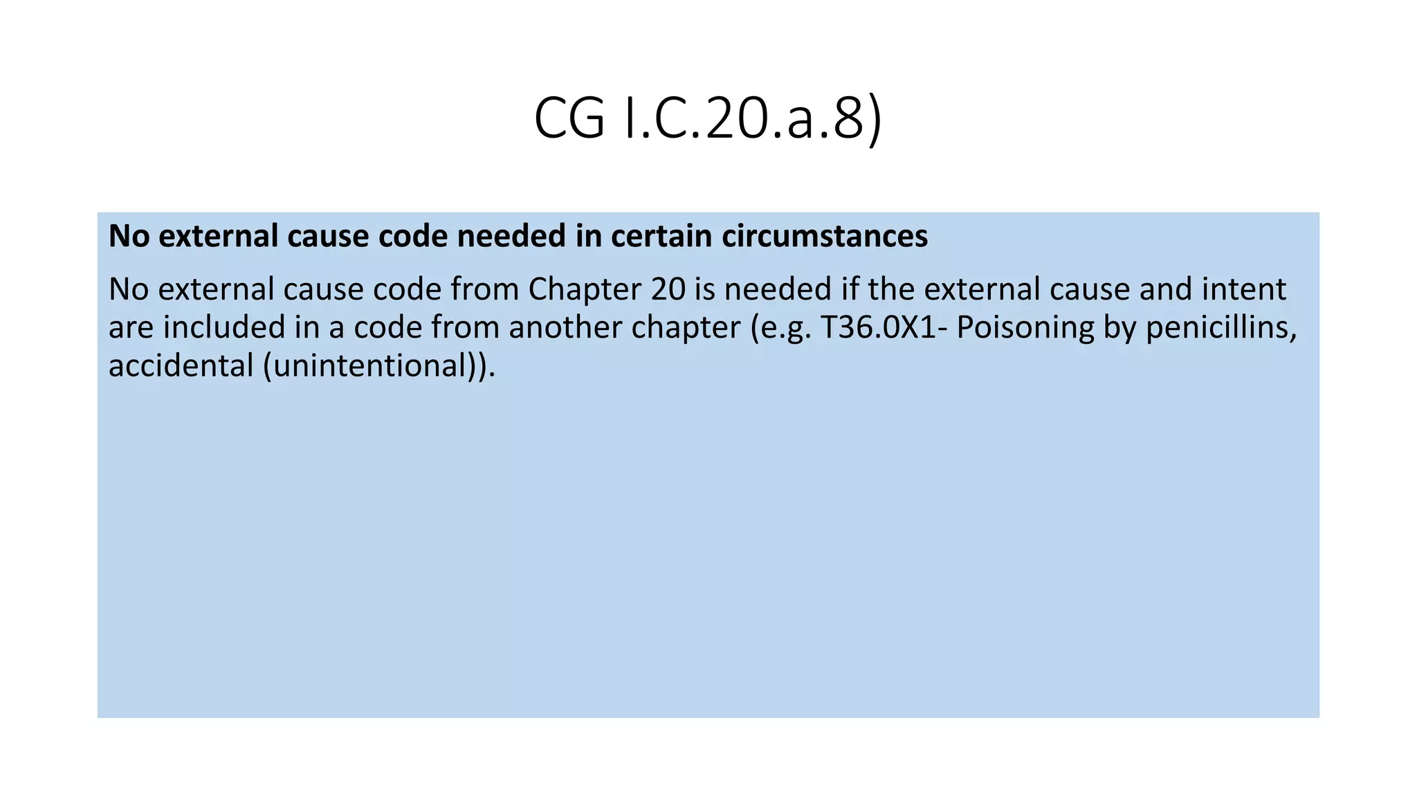 Chapter 20 ICD-10-CM Coding Guidelines 2019 | PDF