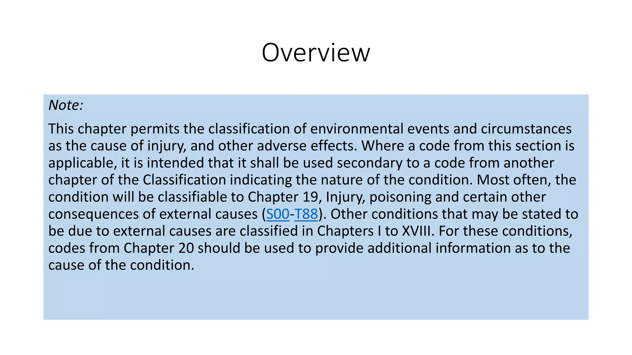 Chapter 20 ICD-10-CM Coding Guidelines 2019 | PDF
