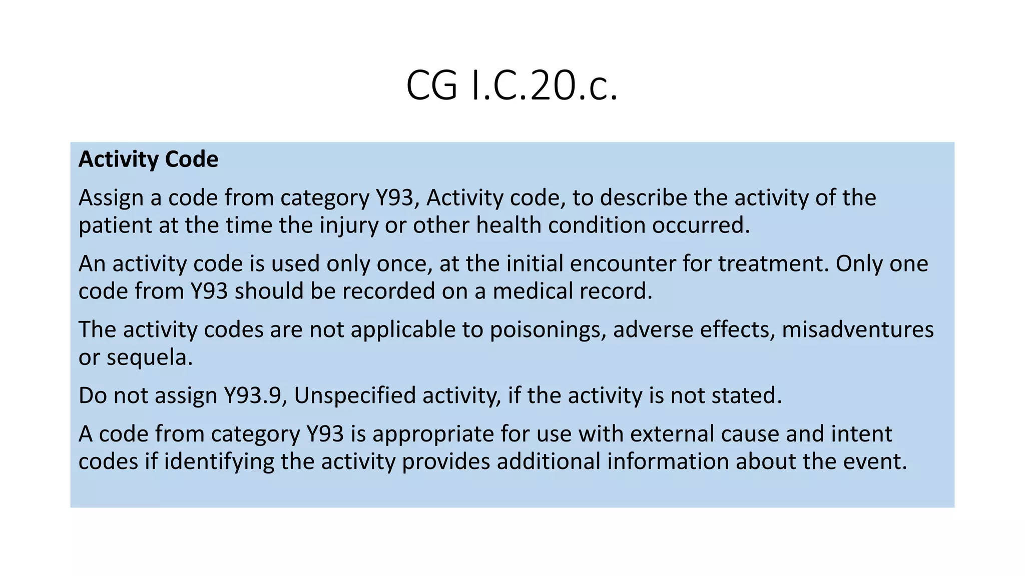 Chapter 20 ICD-10-CM Coding Guidelines 2019 | PDF