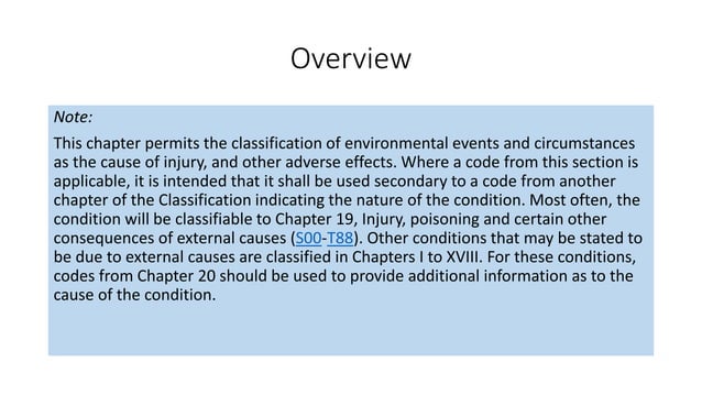 Chapter 20 ICD-10-CM Coding Guidelines 2019 | PDF