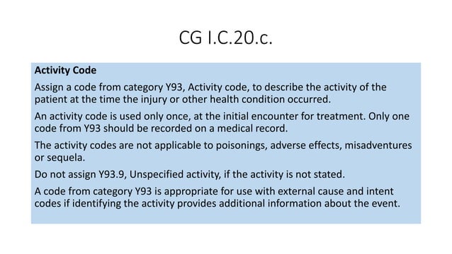 Chapter 20 ICD-10-CM Coding Guidelines 2019 | PDF