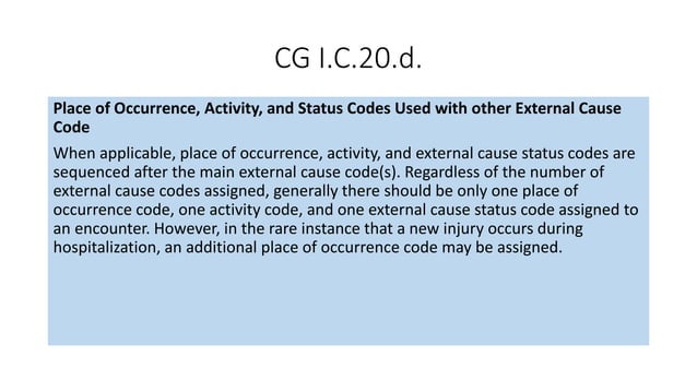 Chapter 20 ICD-10-CM Coding Guidelines 2019 | PDF