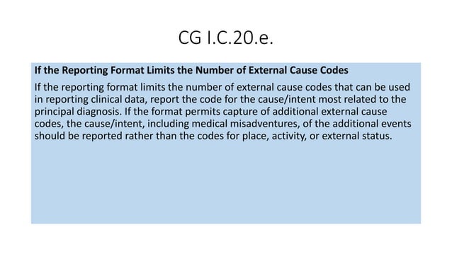 Chapter 20 ICD-10-CM Coding Guidelines 2019 | PDF