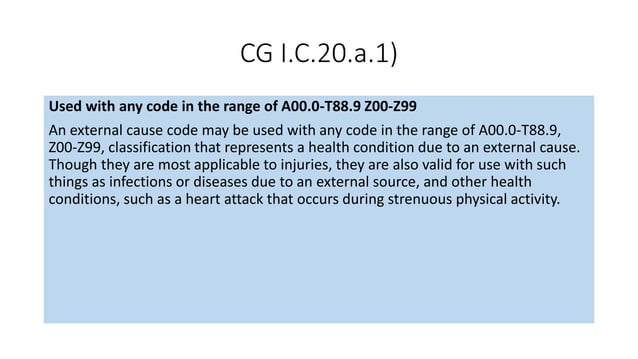 Chapter 20 ICD-10-CM Coding Guidelines 2019 | PDF