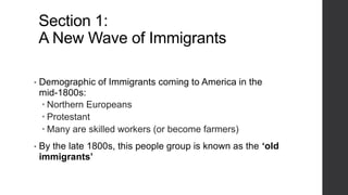 Chapter 20: Immigrants and Urban Life | PPTX