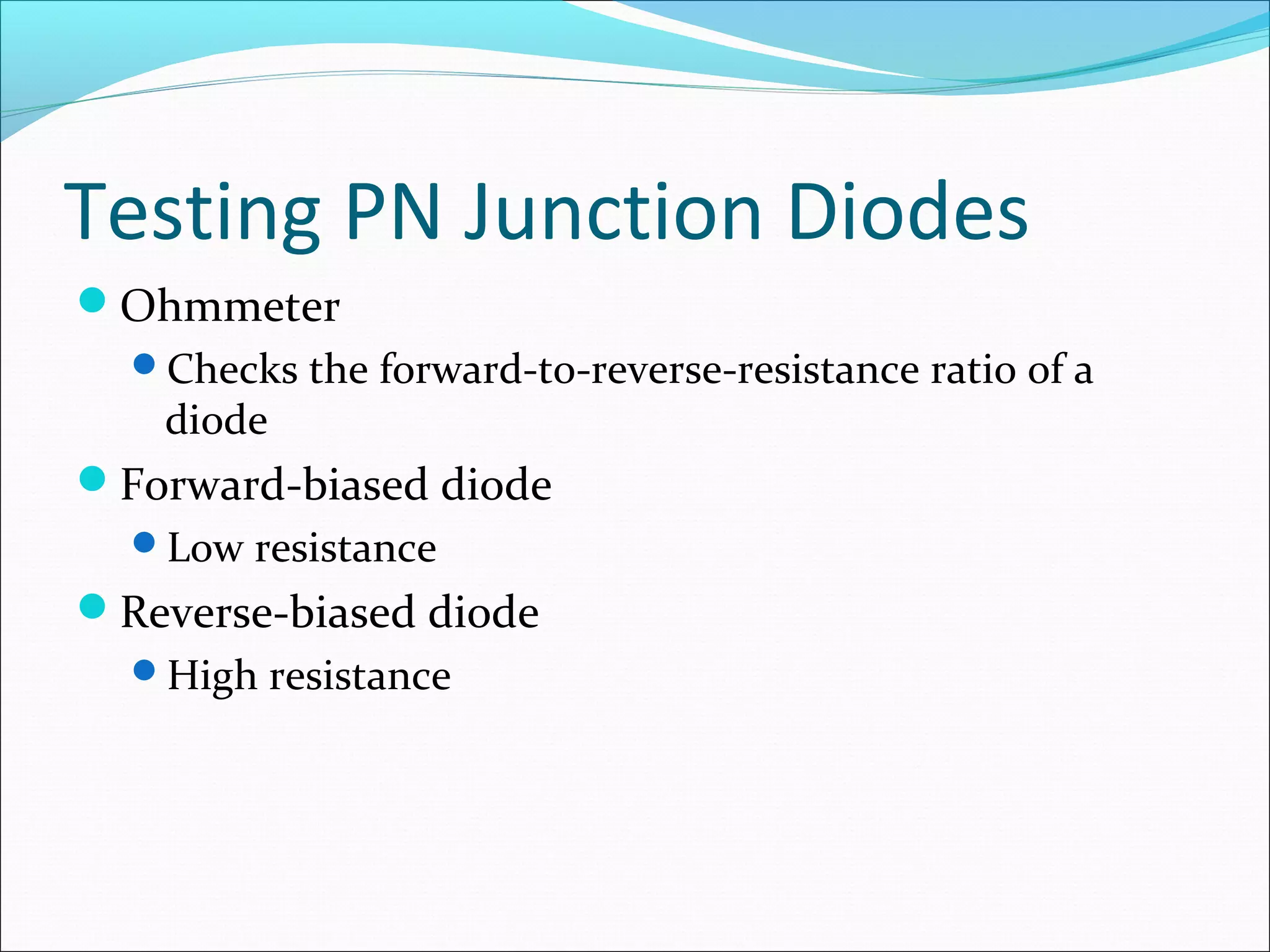 pn junction diodes | PPT