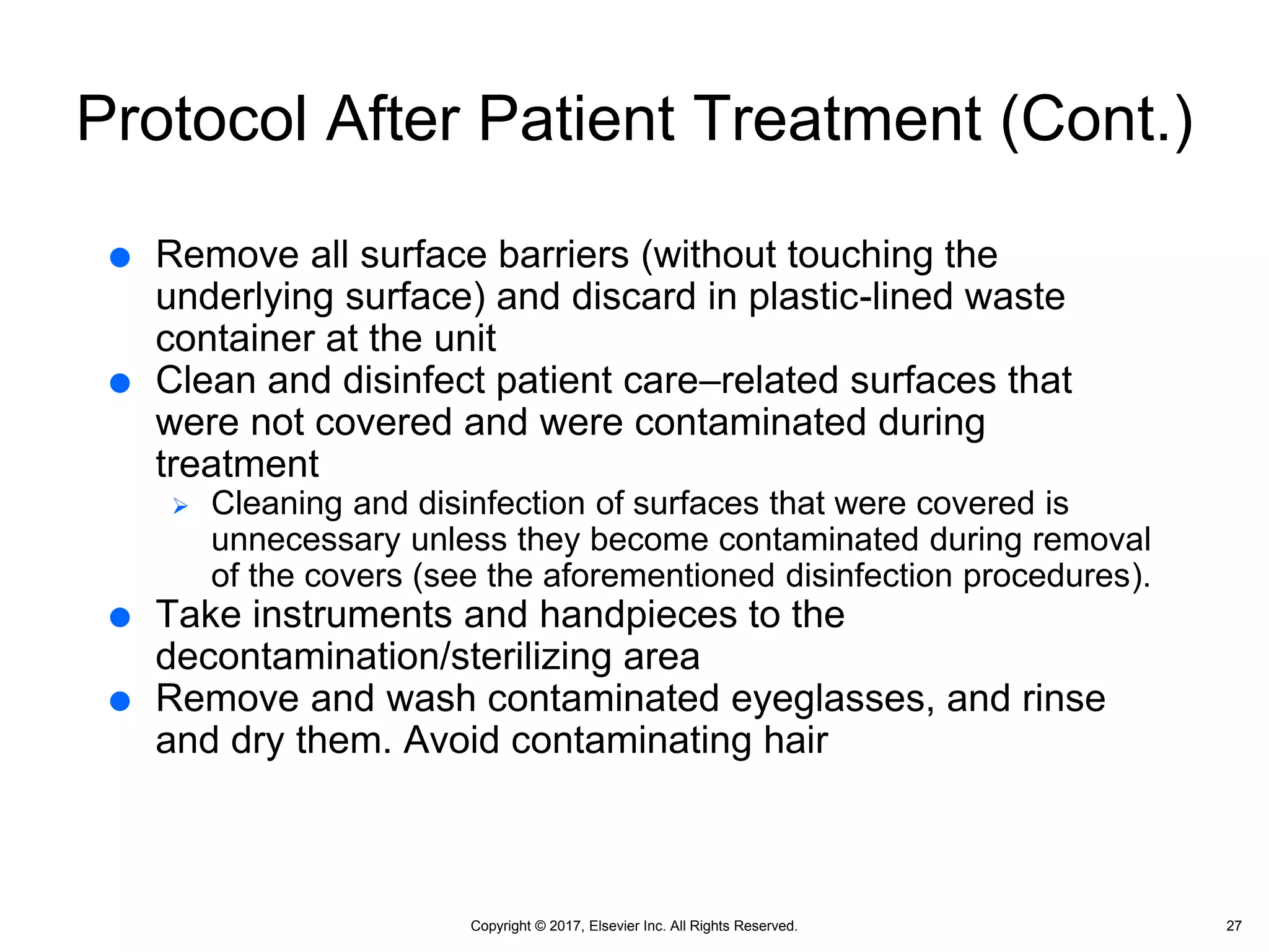 Chapter 20: Asepsis Protocols, SOP's and Checklists | PPTX