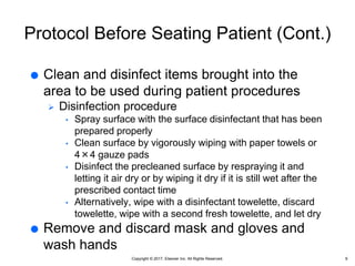 Chapter 20: Asepsis Protocols, SOP's and Checklists | PPTX