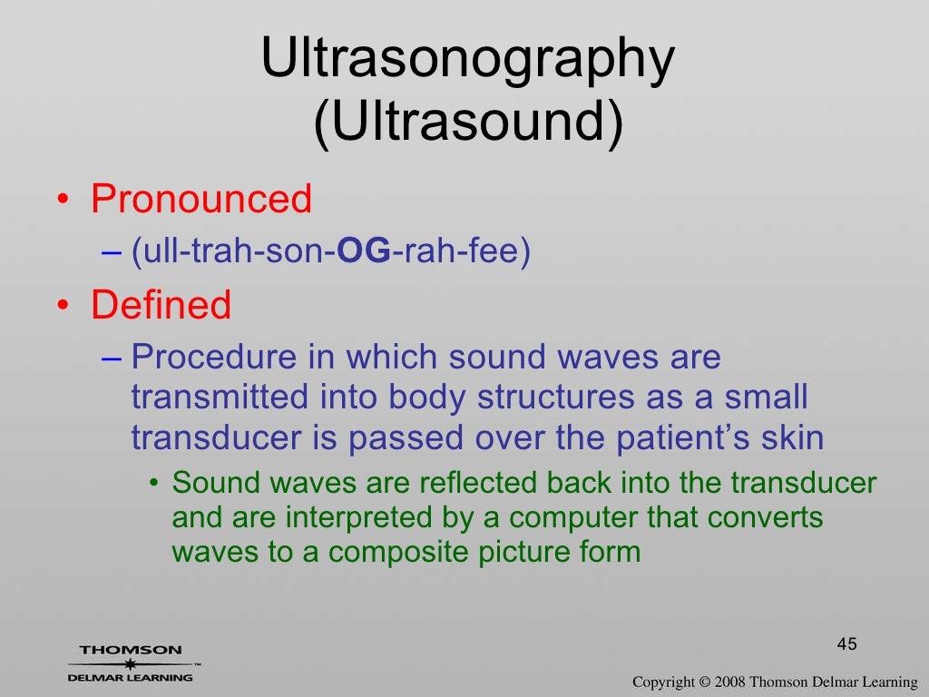 Chapter20 radiology and diagnostic imaging terminology