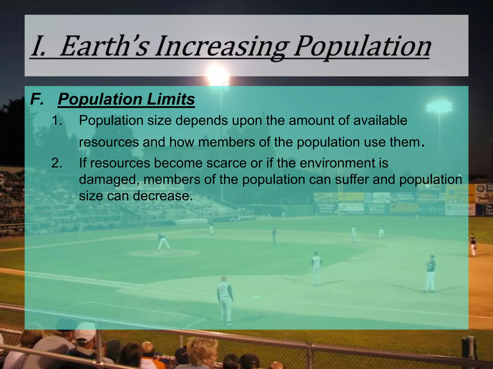 Chapter 20 section 1 notes (population impact on the environment) | PPTX