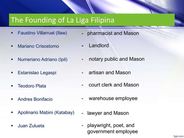 Chapter 21 second homecoming and the La Liga Filipina | PPTX