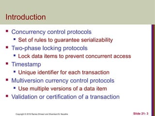Databaseconcurrencycontroltechniquepresentations | PPT
