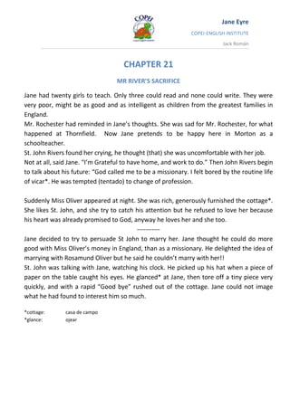 Jane Eyre: Chapter 21-25 | DOCX